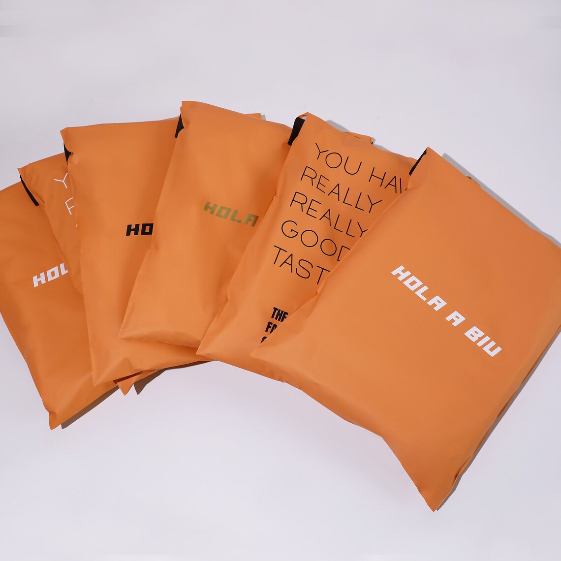 Custom Orange Poly Mailers, One Color Logo, Matte Shipping Bag - Etsy