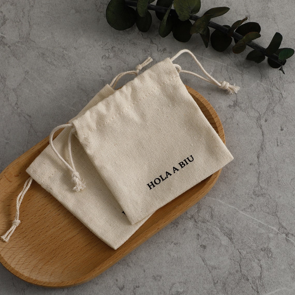 100 Custom Cotton Drawstring Jewelry Bags - Personalized Logo Packaging ...