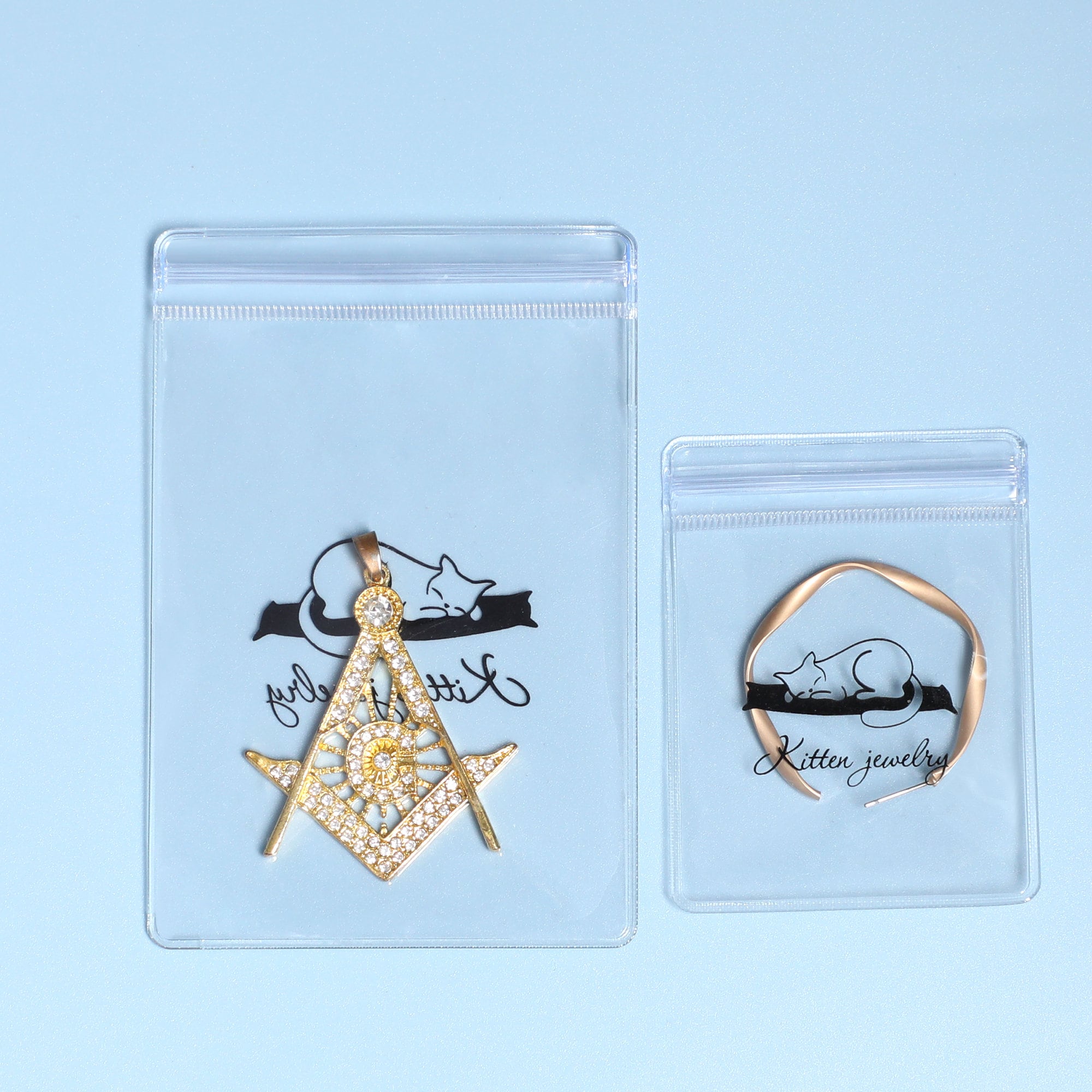 100 Custom Jewelry Pouch Pvc Transparent Ziplock - Etsy