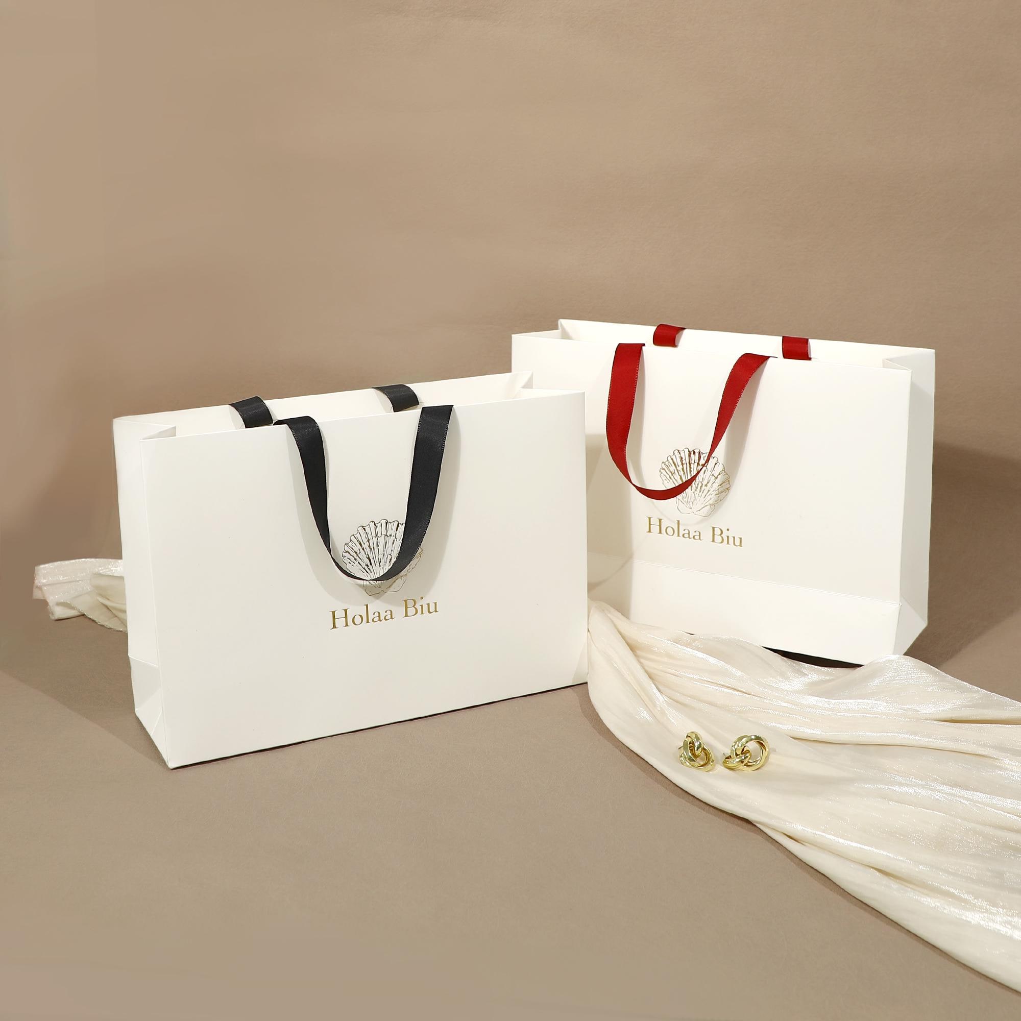Customized White Paper Gift Bag, Eco-friendly Shopping Bag - Etsy