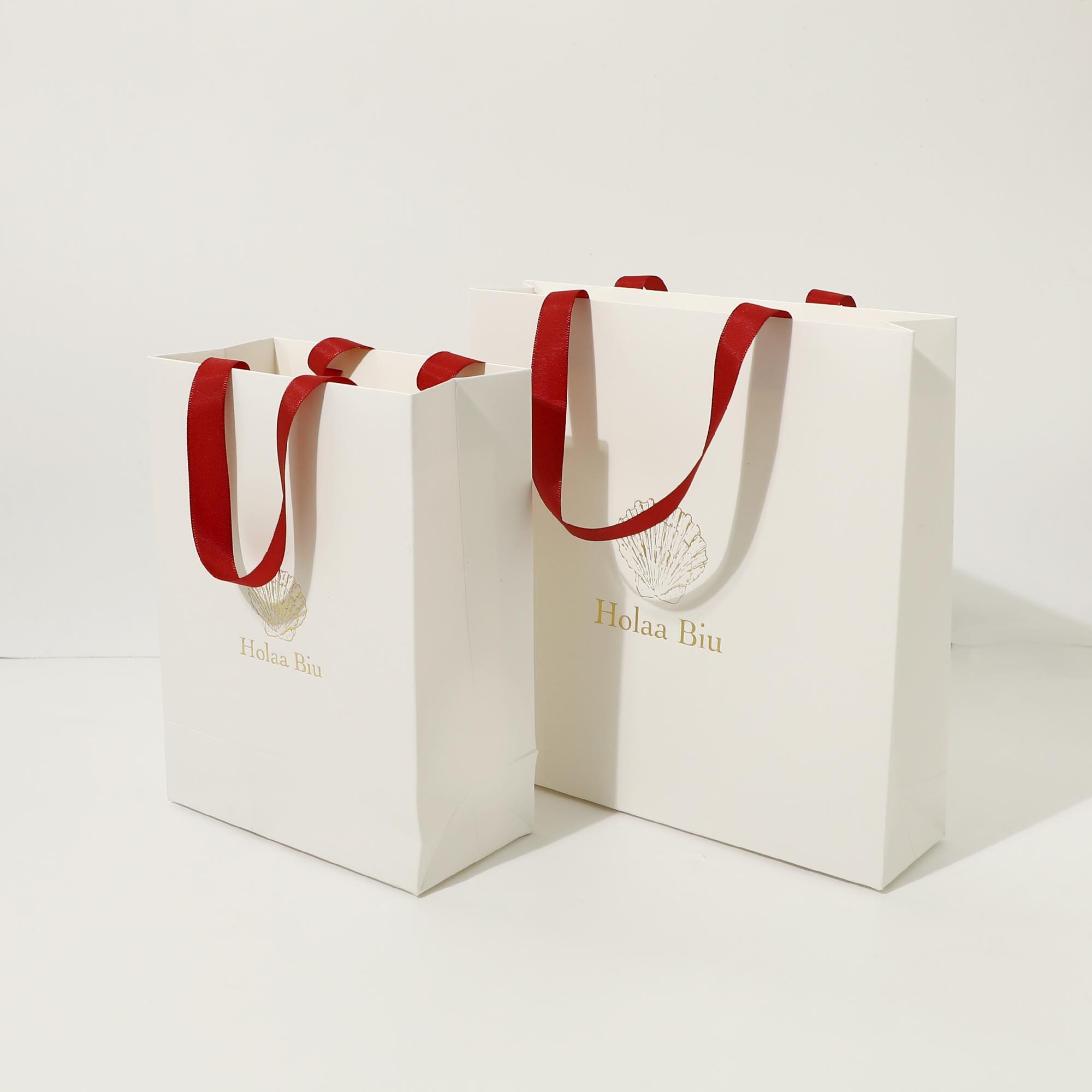 Custom White Paper Gift Bags, Eco-friendly Shopping Bags for Weddings ...