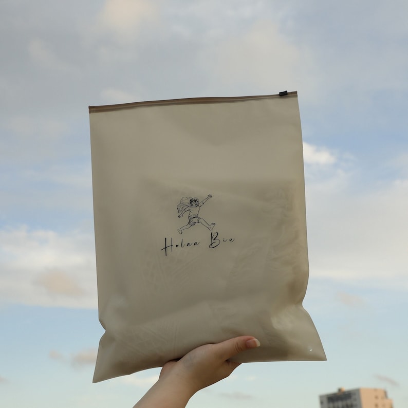 Custom Dark Beige Frosted Plastic Bags, Clothes Packaging - Etsy