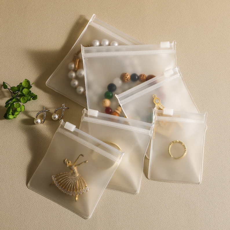 100 Custom Frosted Jewelry Bags, Personalized Logo Packaging - Etsy