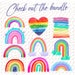 Rainbow Clipart Rainbows Pastel Digital Printable Clip Art Download Png ...