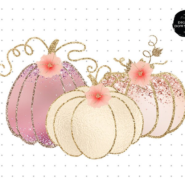 Glitter Pumpkins - Etsy