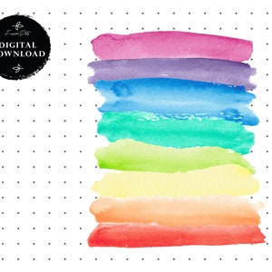 10 Rainbows Clipart Sublimation Design, Rainbows Pastel Digital Clipart ...
