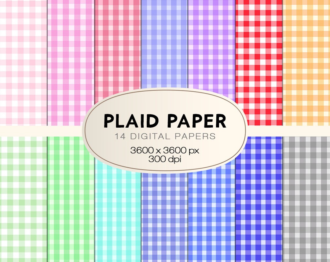 Buffalo Plaid Digital Paper Set – Scrapbook Backgrounds (digital ...