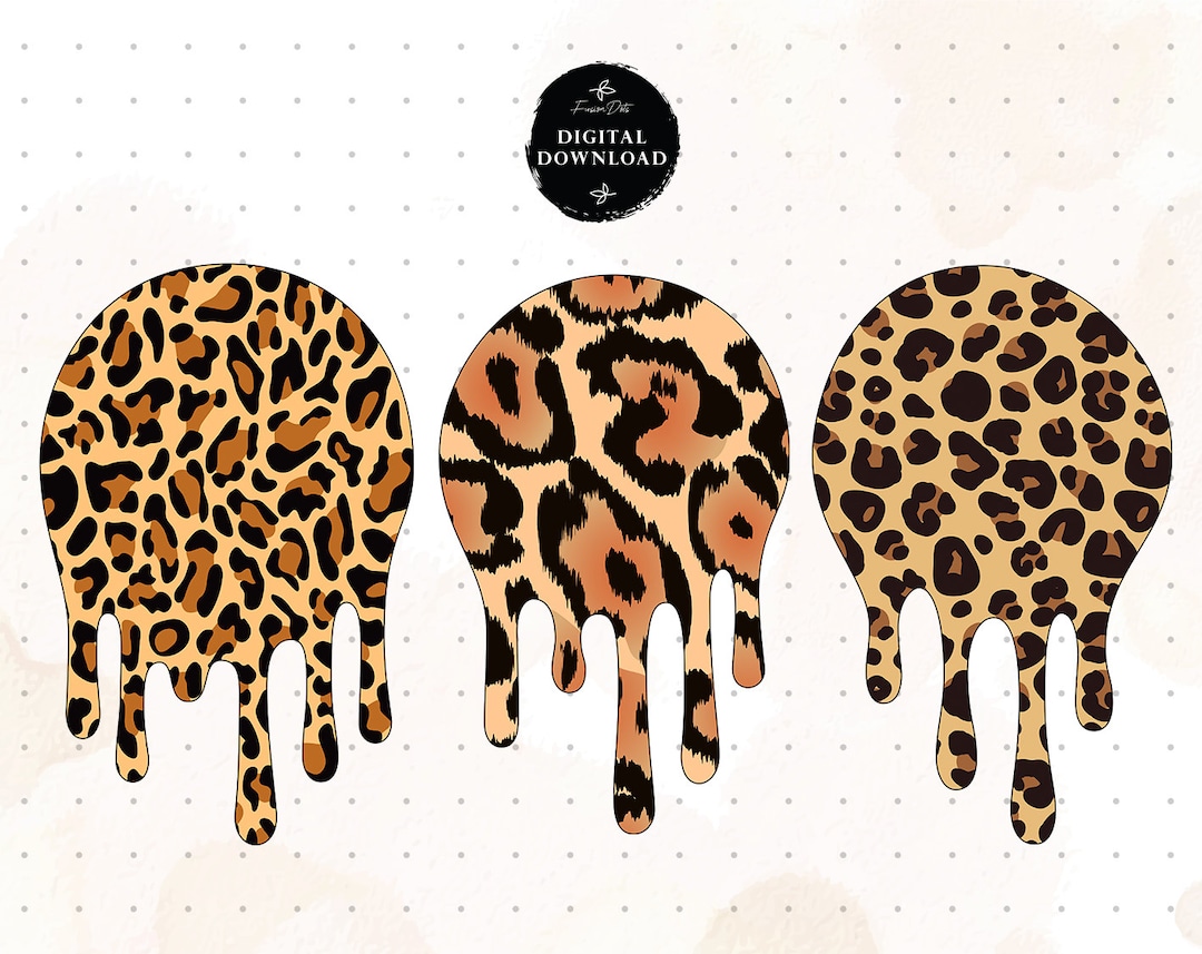 Leopard Print Dripping Clipart , Dripping Animal Print, Leopard ...