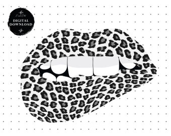 Leopard Lips, Leopard Lips Sublimation, Leopard Lips PNG Bite Lips ...