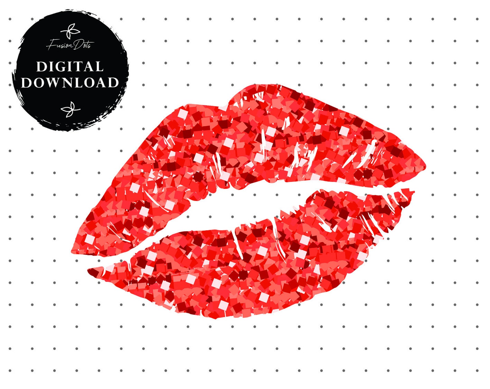 Red Glitter Lips Clip Art Png Sublimation Printable Sparkling - Etsy