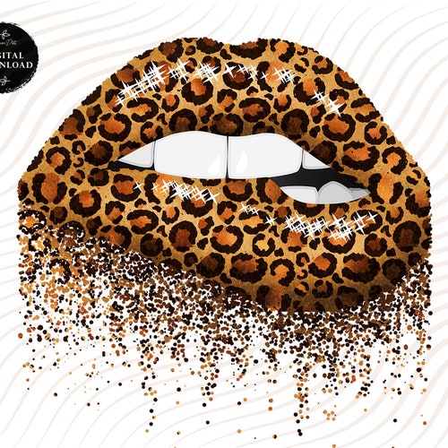 Gold Leopard Lips Sublimation PNG Digital Download - Etsy