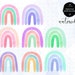 Rainbow Clipart Bundle Rainbows Pastel Digital Clip Art Illustration ...