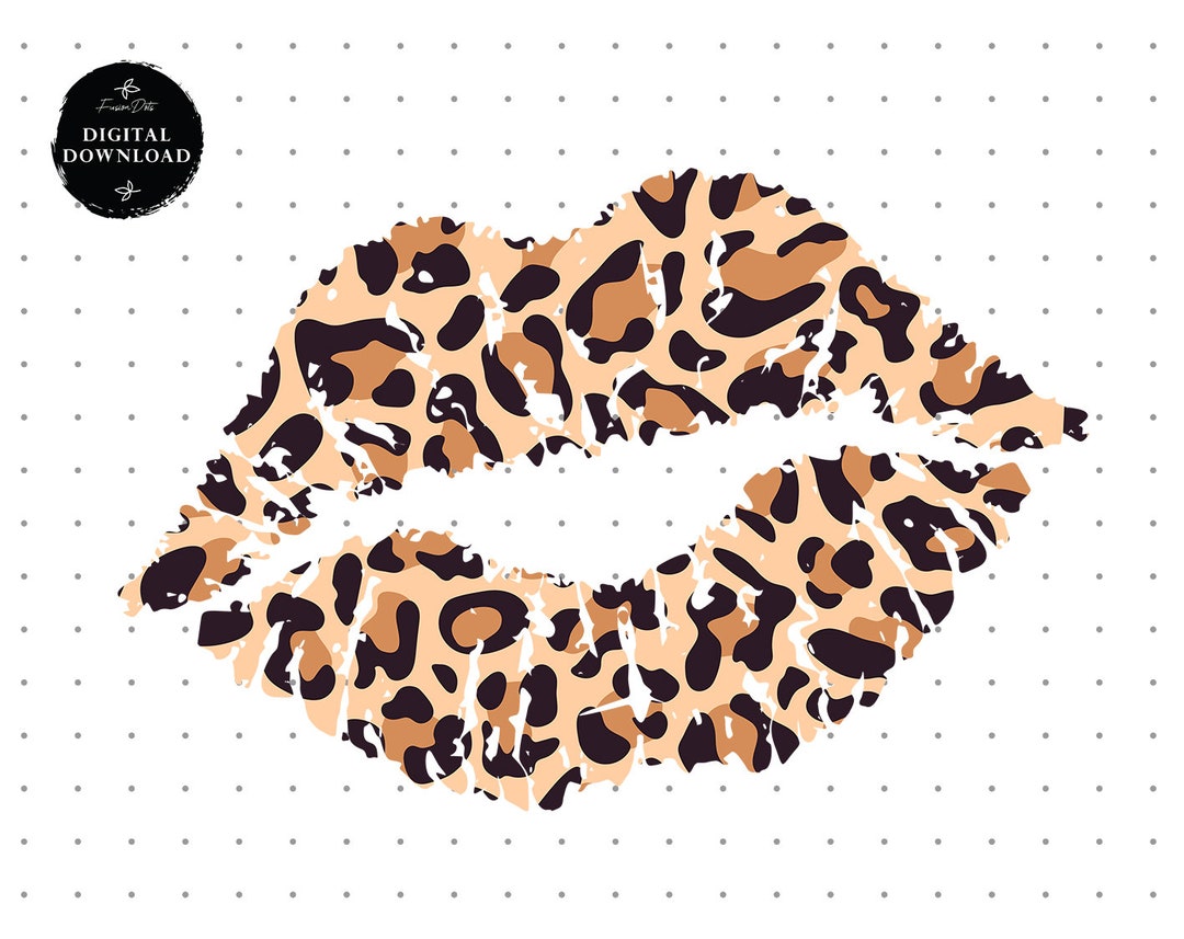 Leopard Print Lips Clipart, Leopard Sublimation, Leopard Lips. Png Lips ...
