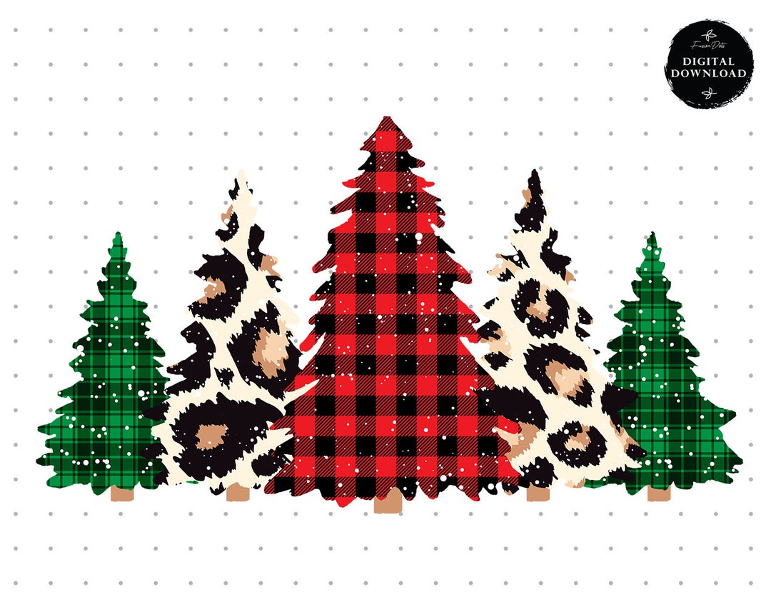 Check Plaid Christmas Tree Clipart, Buffalo Plaid, Merry Christmas PNG ...