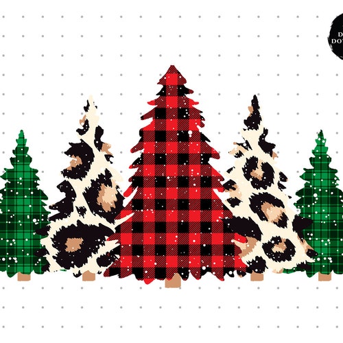 Buffalo Check Plaid Christmas Clipart Set Buffalo Check Tree - Etsy