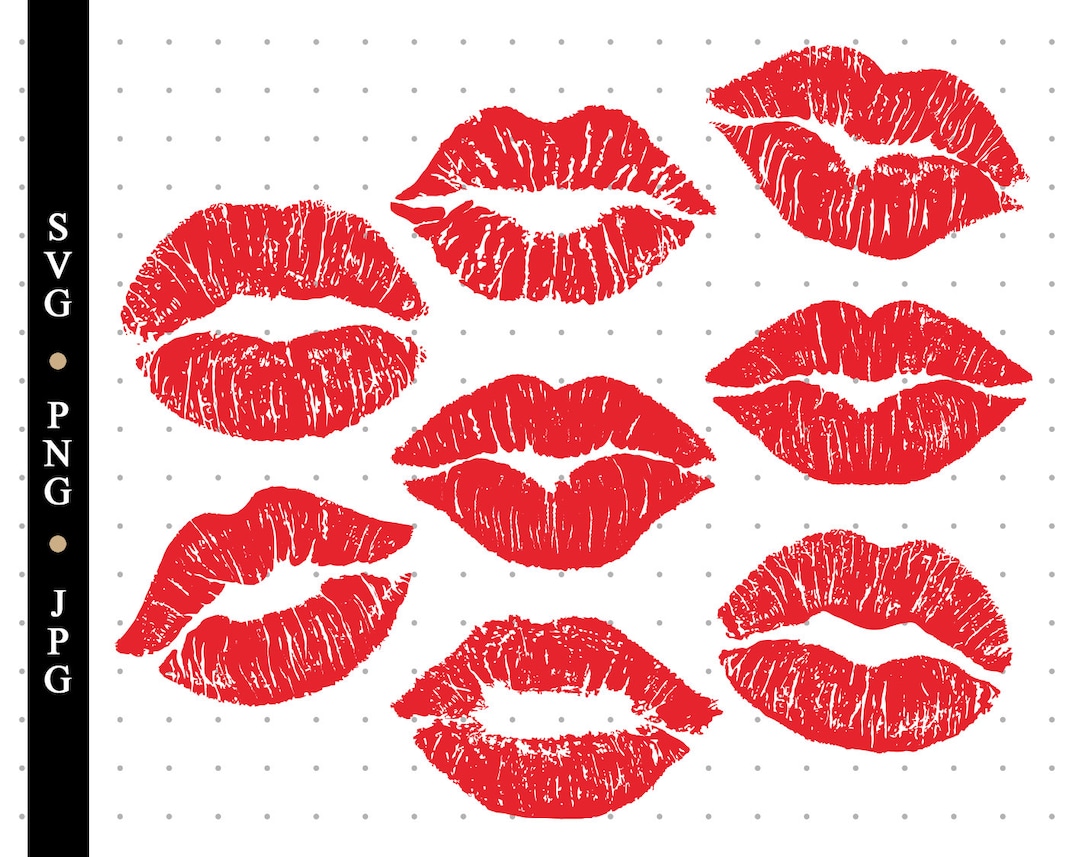 Red Lips SVG Cut File Red Lips Svg Instant Download Lips Silhouette Red ...