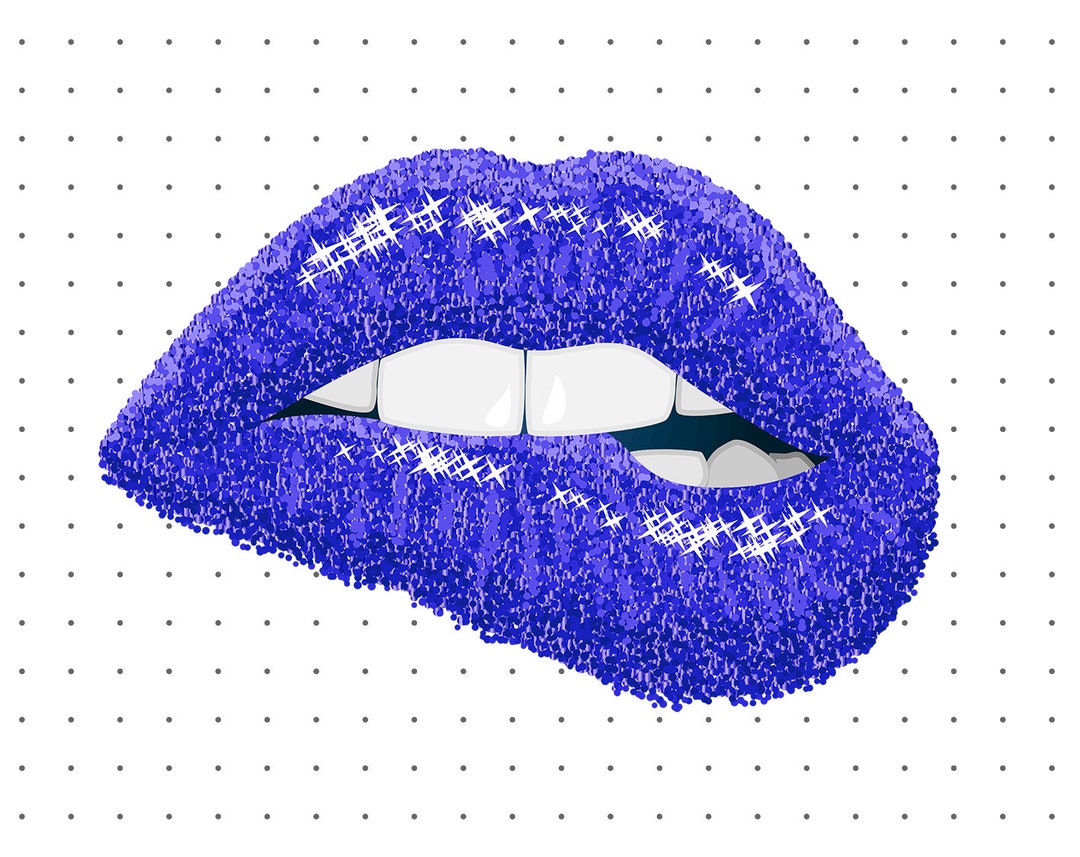 Blue Lip Clip Art Png Lips Clipart Dripping Lips Bite Png Printable ...