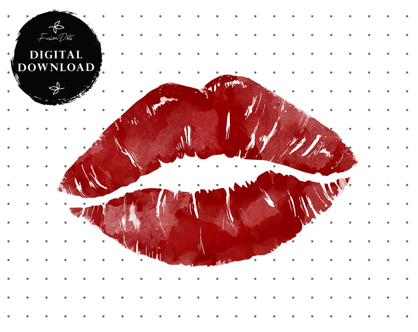 Red Lip Print Tattoos