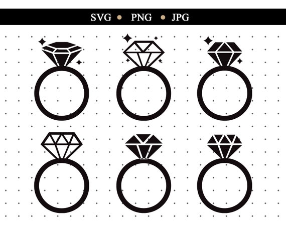 Diamond Ring SVG Design Diamond Svg Files for Cricut | Etsy