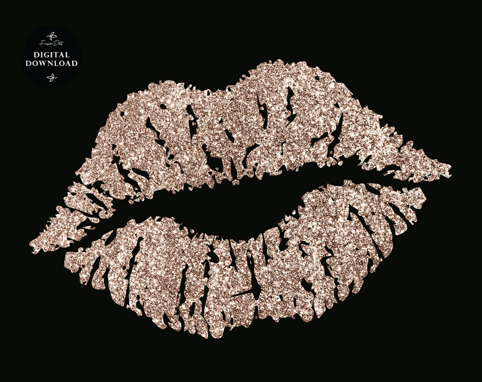 Golden Glitter Lips Clipart Lips Png Lips Clipart Glitter - Etsy