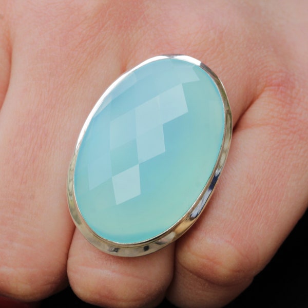 Chalcedony Ring - Etsy