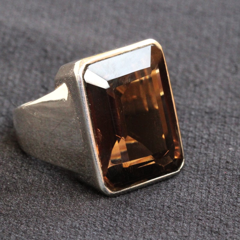 Smoky Quartz Ring - Etsy