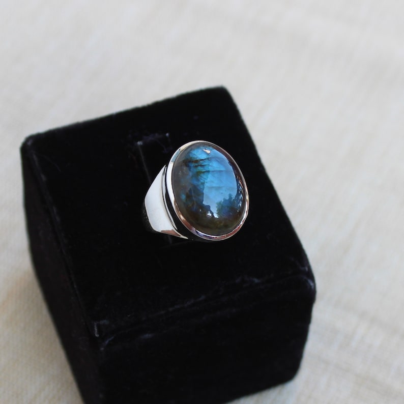 Labradorite Ring, Mens Jewelry, Sterling Silver Rings, Unisex Jewelry, Couple Rings, Statement ...
