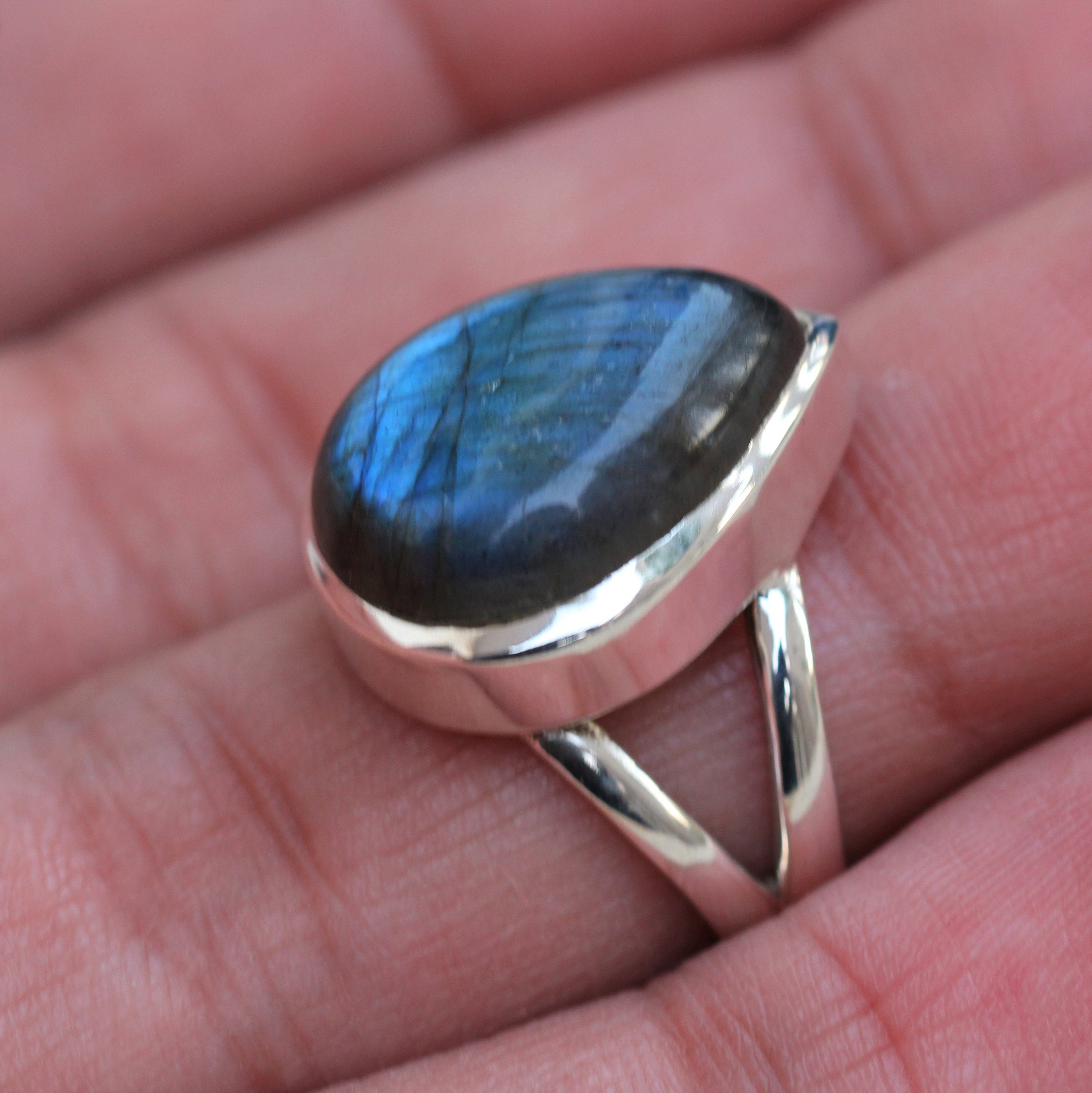 Labradorite Ring Mens Jewelry Sterling Silver Ring Unisex - Etsy