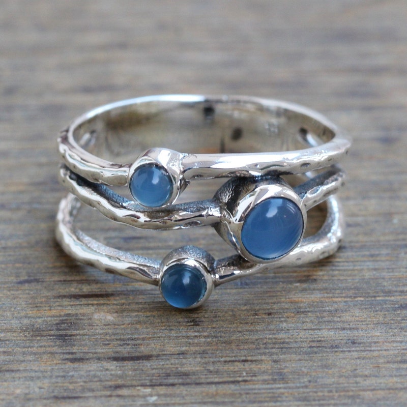 Blue Stone Ring - Etsy