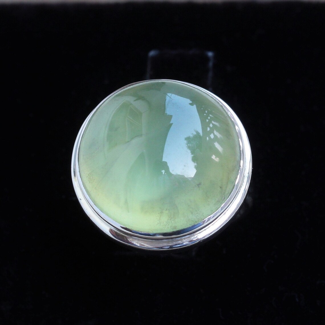 Prehnite Rings Sterling Silver Jewelry Silver Bezel Rings - Etsy