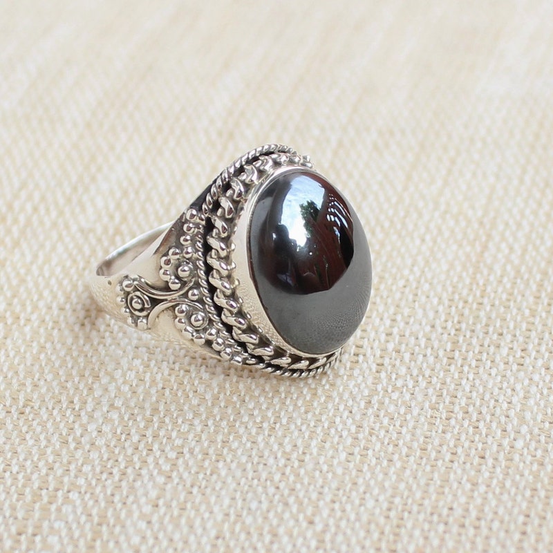 Hematite Ring - Etsy