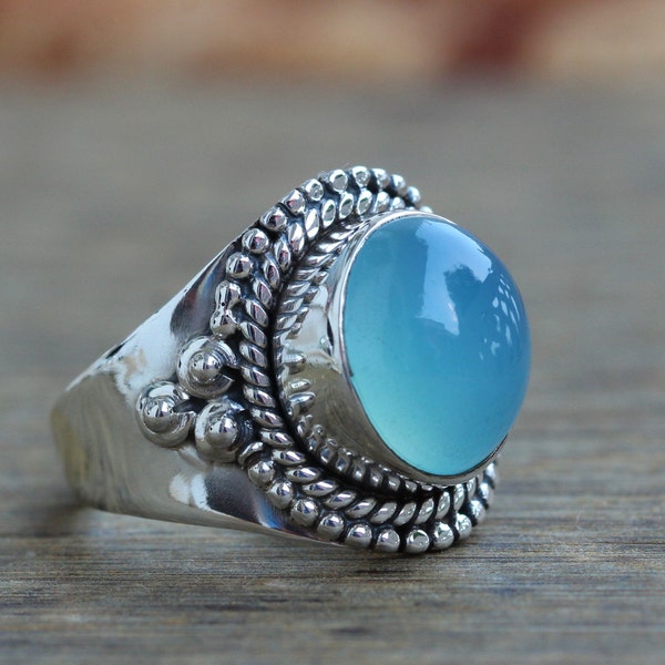 Chalcedony Ring - Etsy