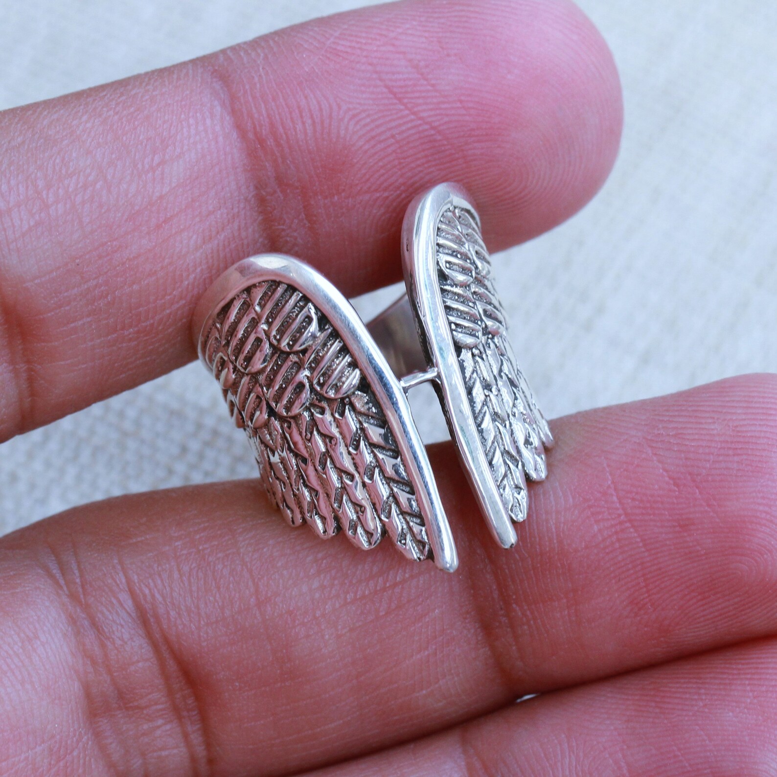 Angel Wings Rings 925 Sterling Silver Jewelry Memorial - Etsy