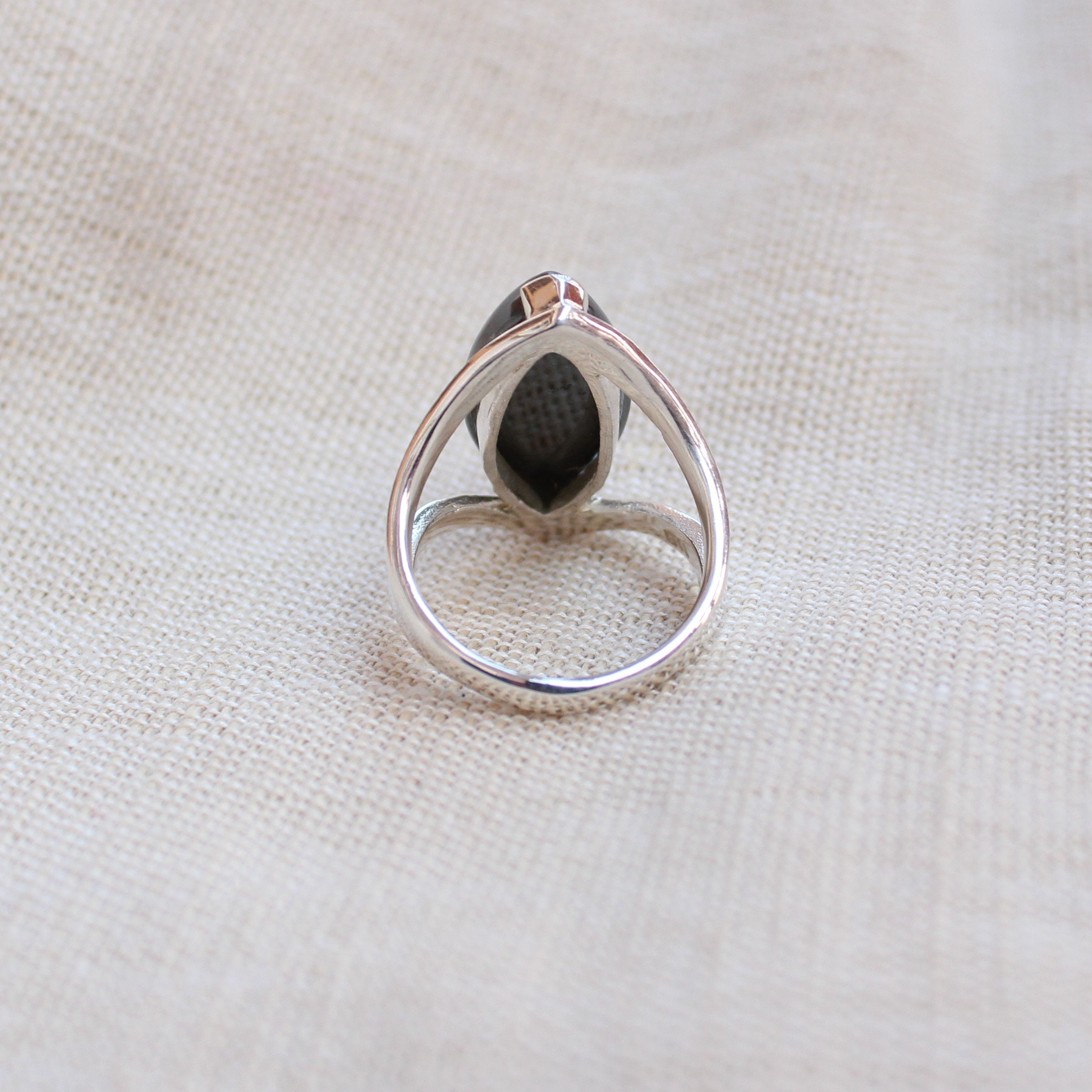 Hematite Sterling Silver Ring Gift for Her Natural Hematite - Etsy