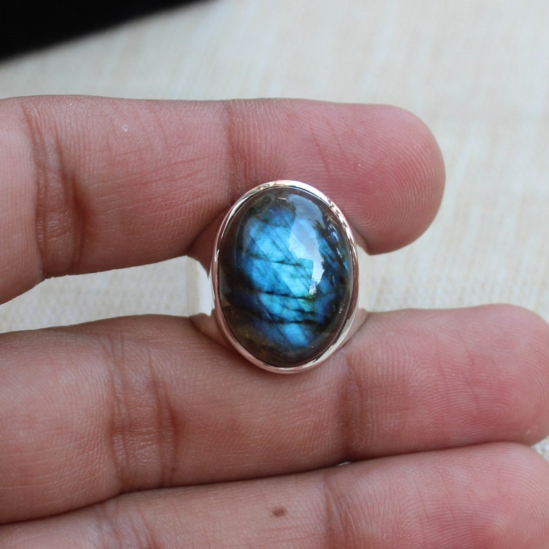 Labradorite Ring, Mens Jewelry, Sterling Silver Rings, Unisex Jewelry ...
