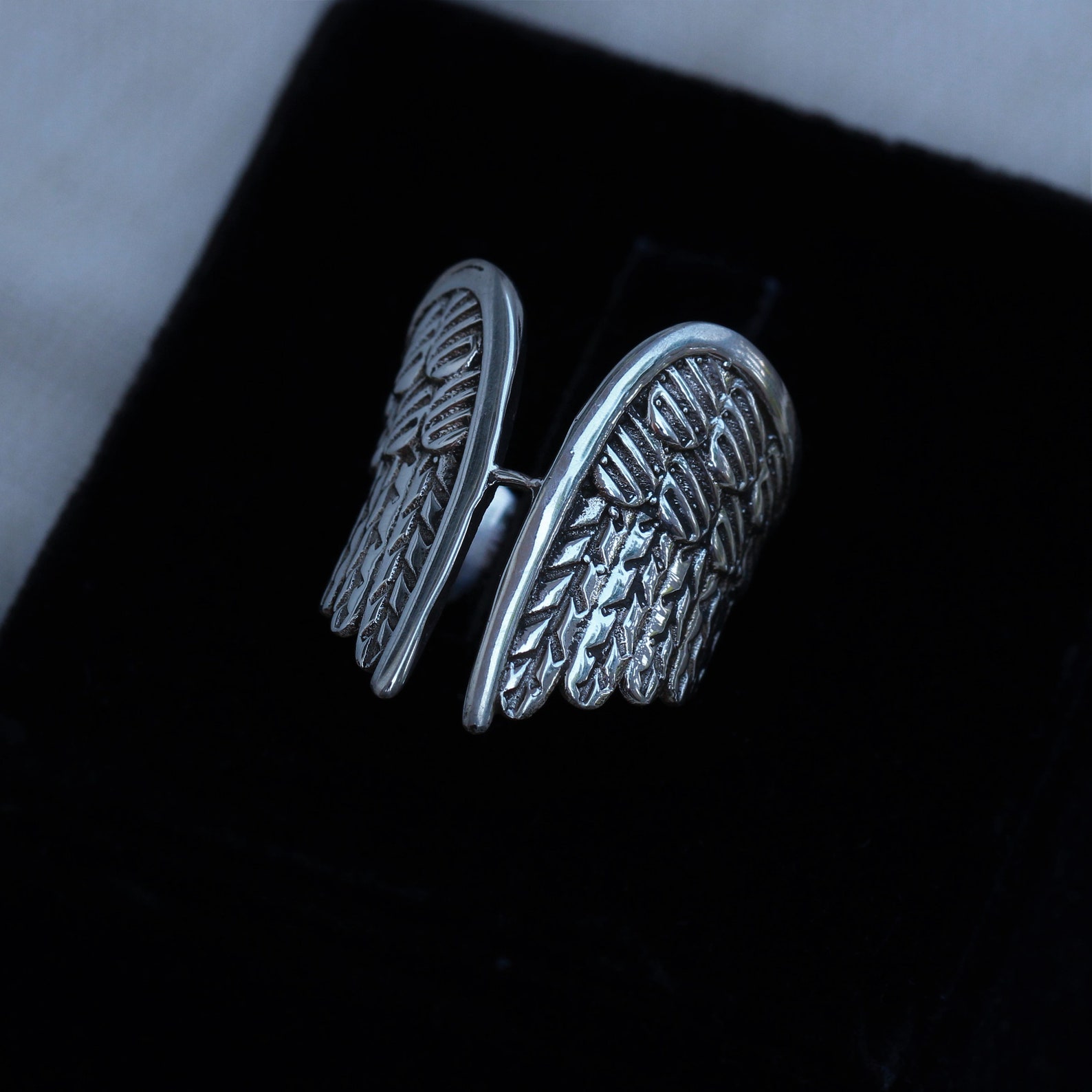 Angel Wings Rings 925 Sterling Silver Jewelry Memorial - Etsy