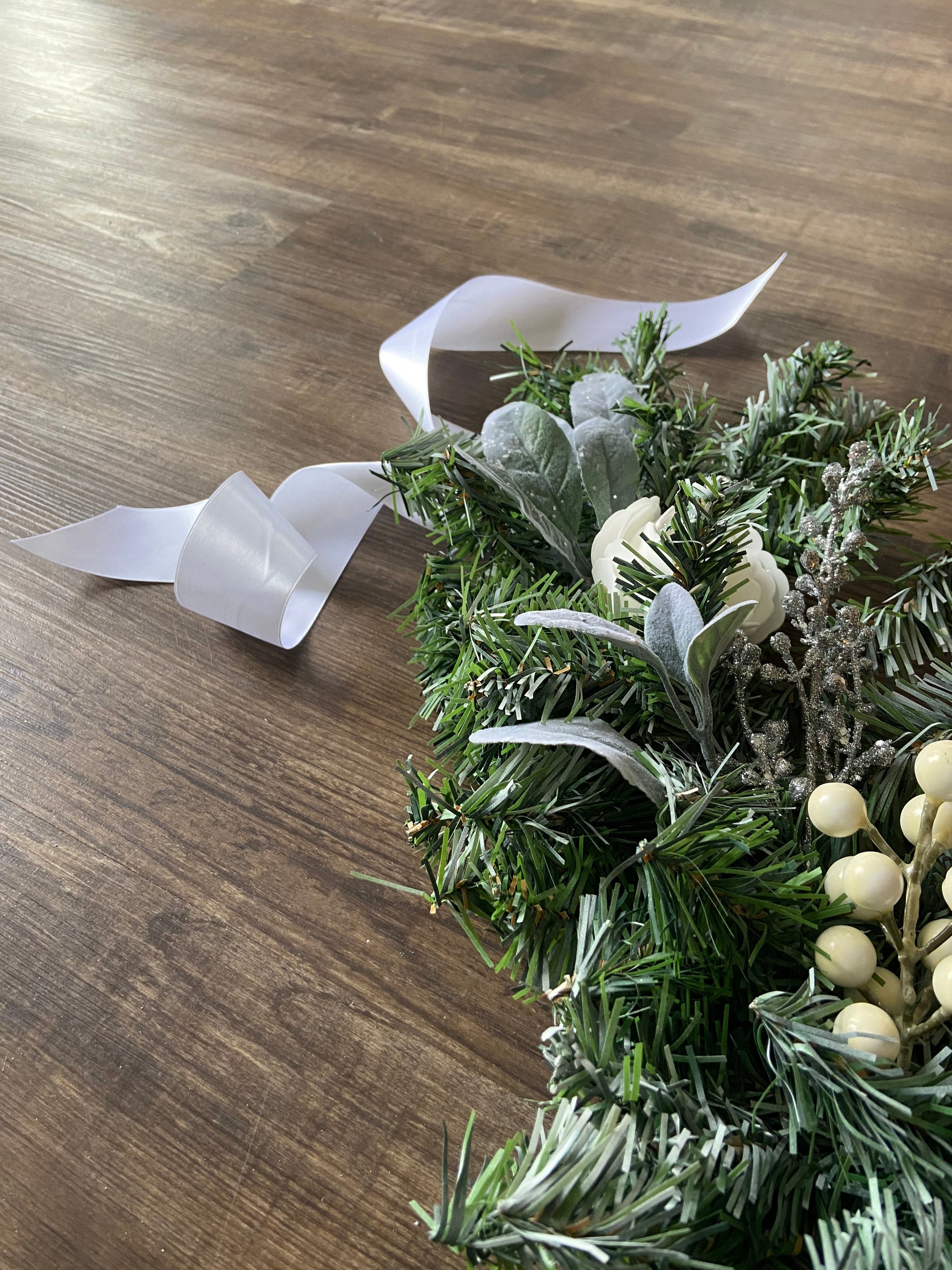 Luxury Handmade Christmas Garland White and Silver Various - Etsy UK
