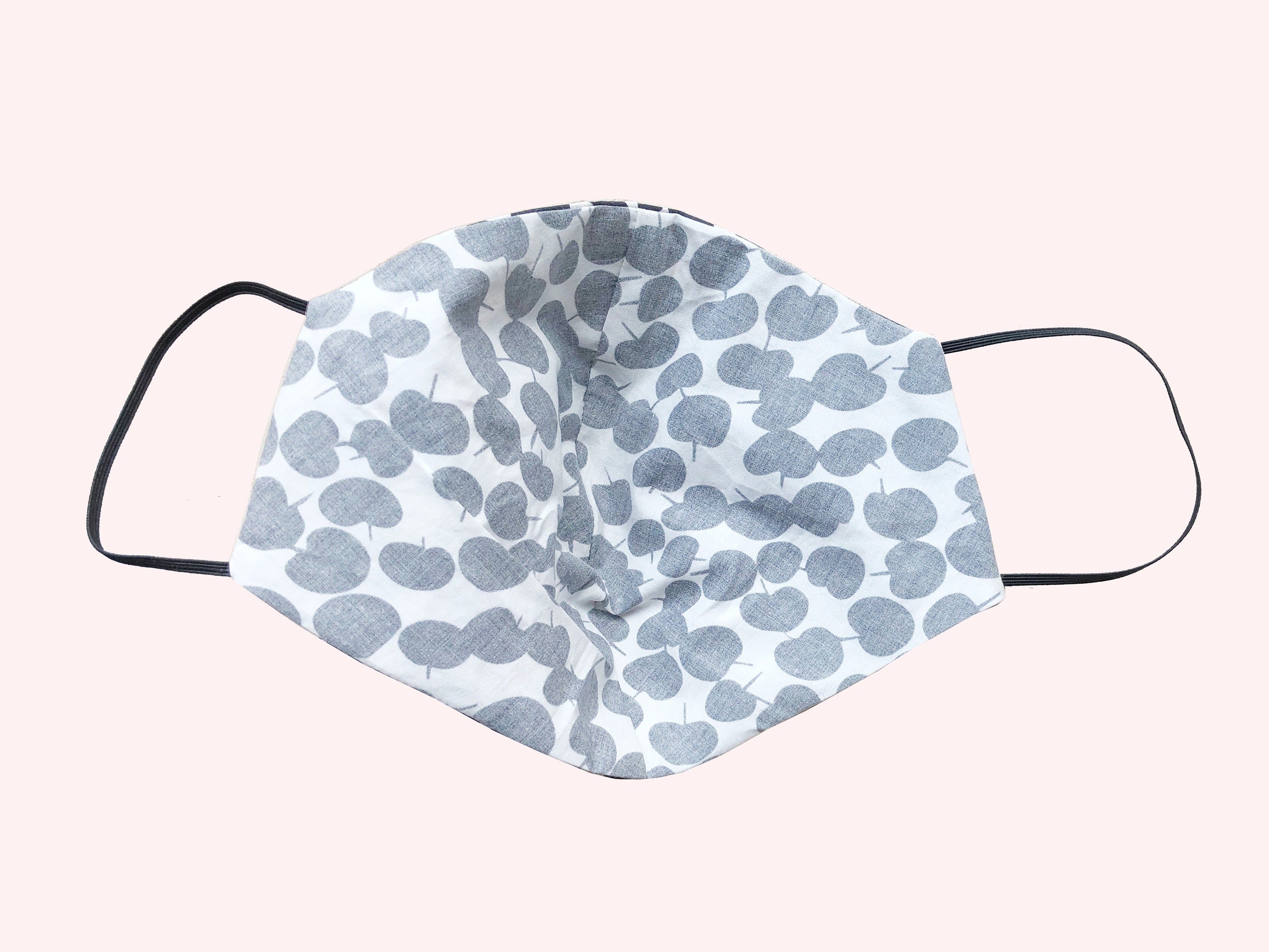 Cotton Face Mask - Japanese Crane Dark Grey Print Cotton Print Reusable ...