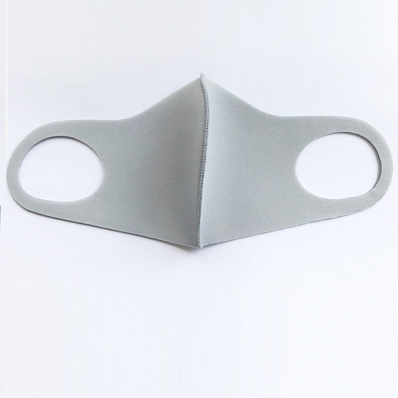 Light Grey 3D Neoprene Face Masks Adult Washable Face Mask - Etsy UK