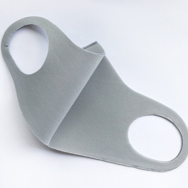 Light Grey 3D Neoprene Face Masks Adult Washable Face Mask - Etsy UK