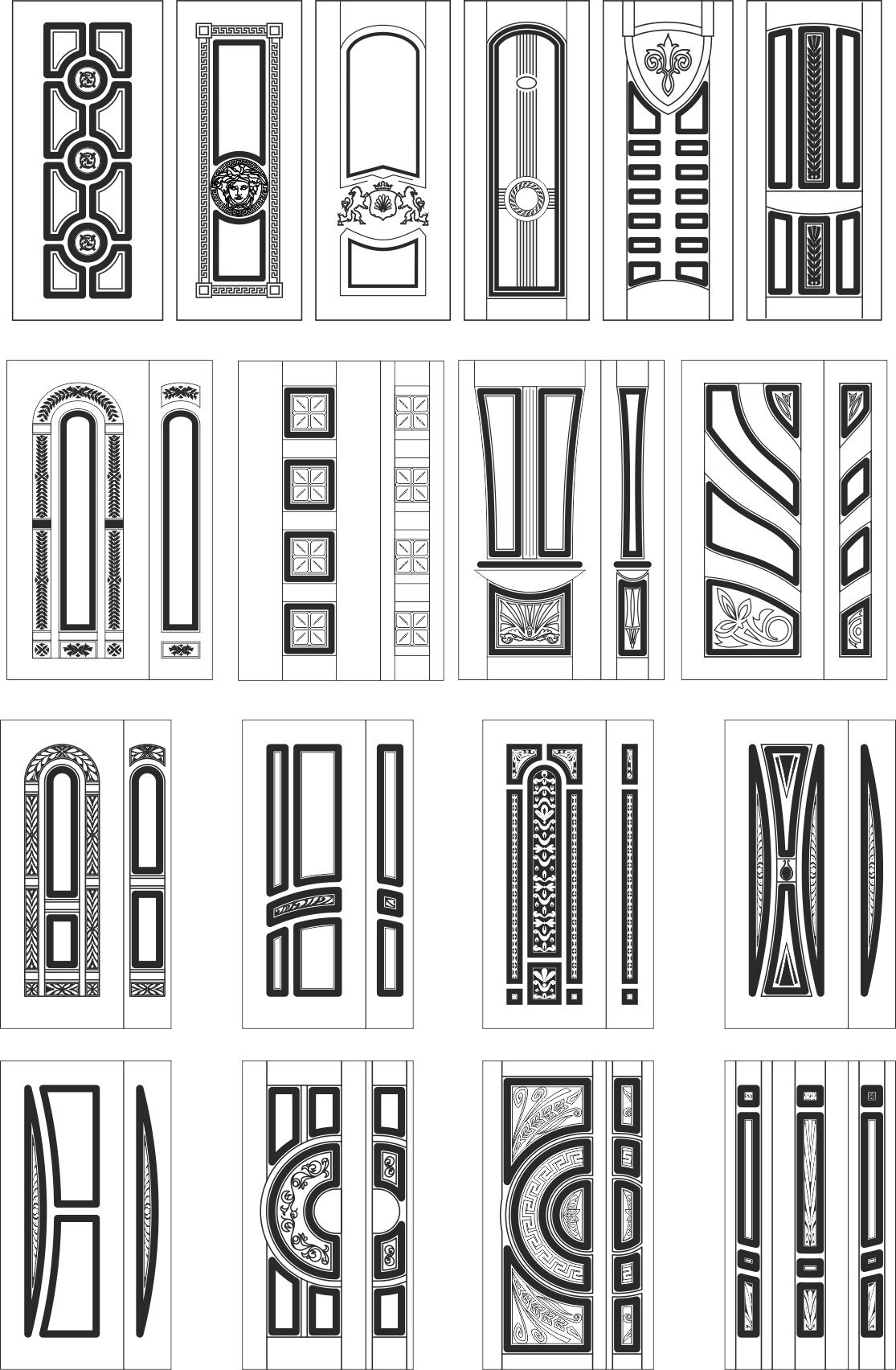 91 Doors Dxf File Best Designs for CNC Router. DXF File | Etsy Ireland