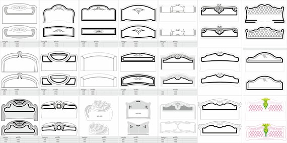 21 DXF Beds Finished Design for 2D Milling Milling on Cnc - Etsy Denmark
