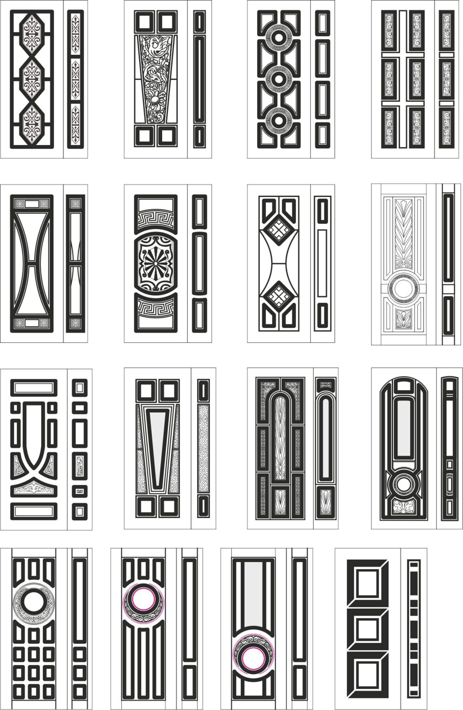 91 Doors Dxf File Best Designs for CNC Router. DXF File | Etsy Ireland