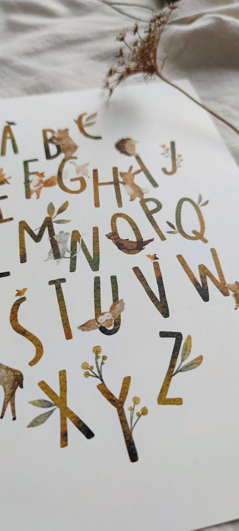 Poster | ABC Letters Alphabet | Poster Forest Animals | A4 A3 ...