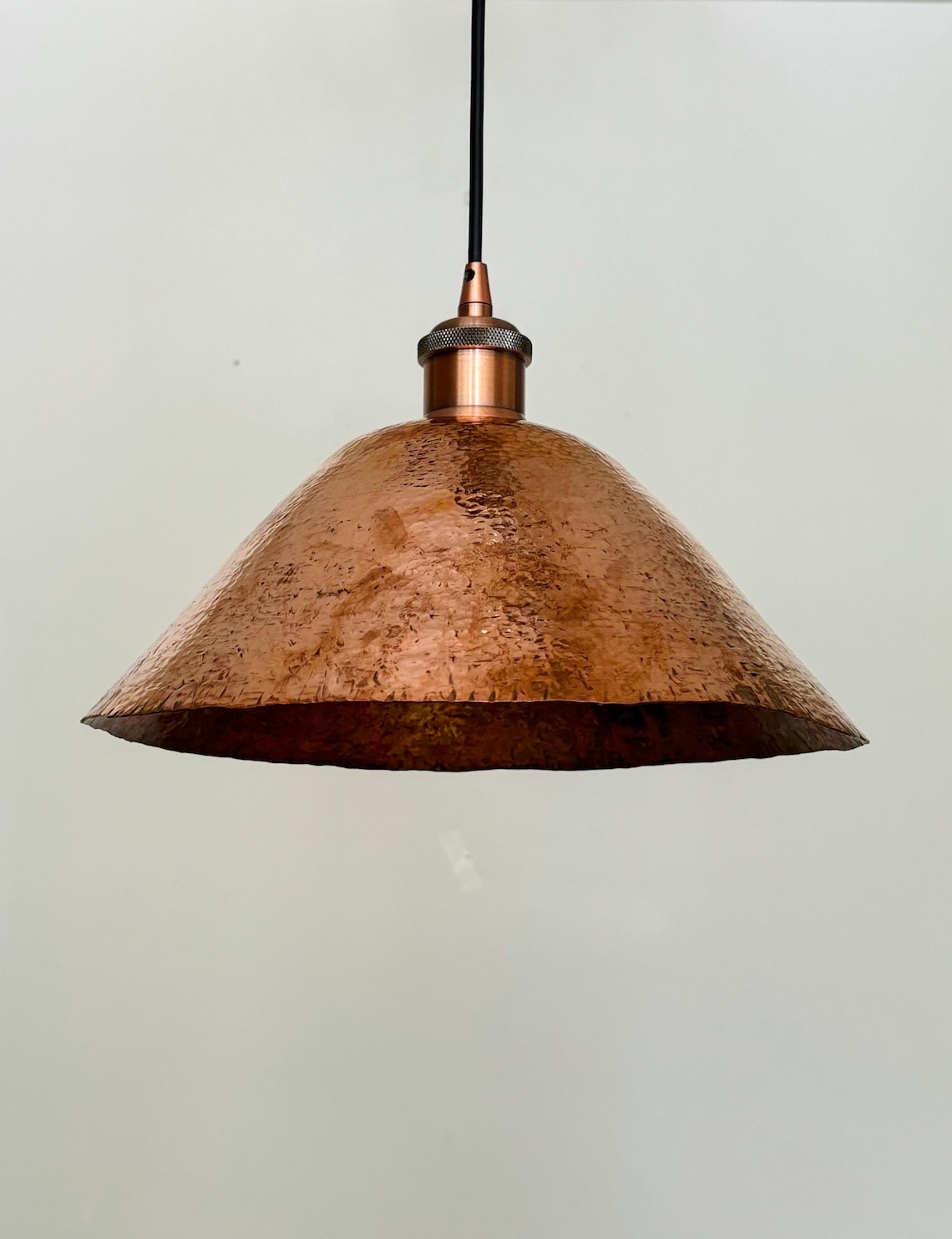 Vintage Pendant Light, Hand-hammered Copper Lamp Shades - Etsy
