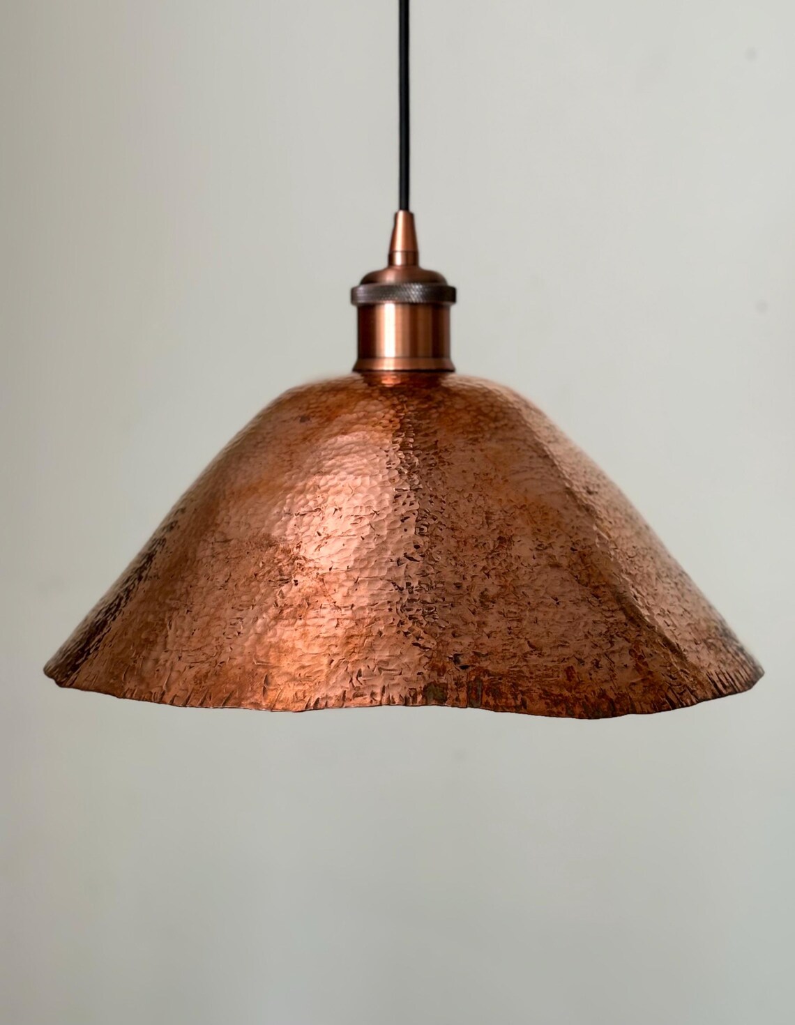 Vintage Pendant Light, Hand-hammered Copper Lamp Shades - Etsy