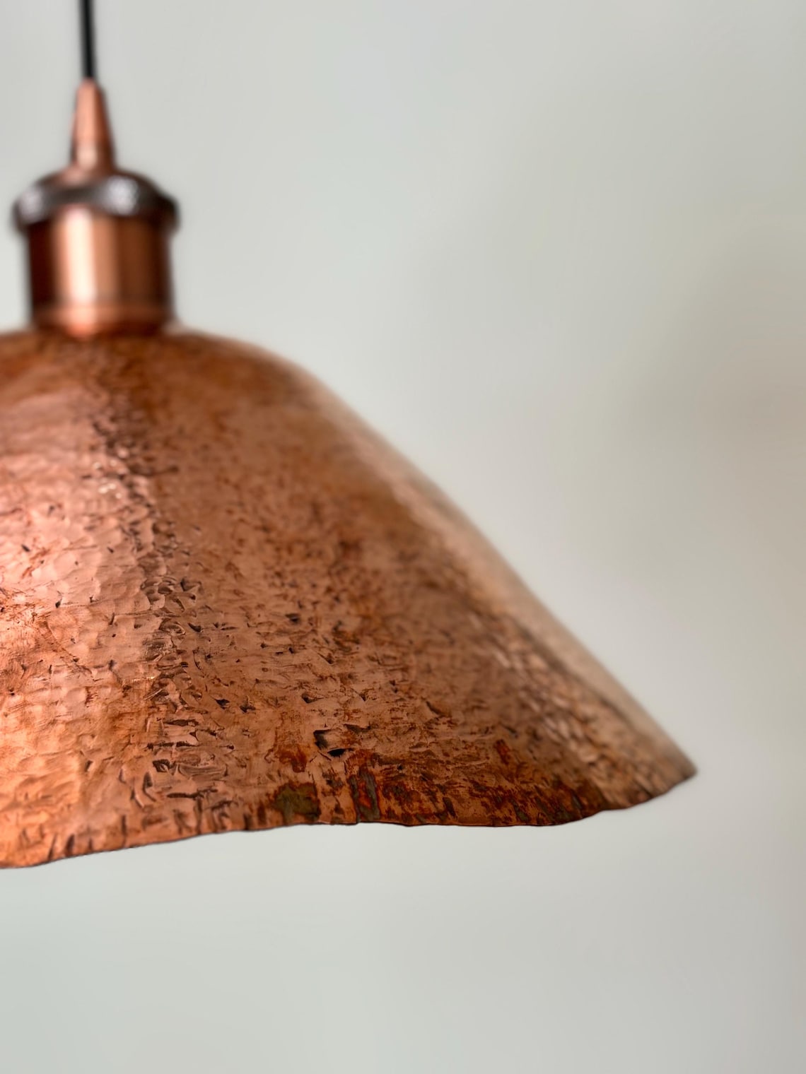 Vintage Pendant Light, Hand-hammered Copper Lamp Shades - Etsy