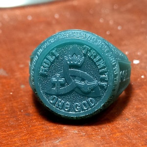 Orthodox Silver Signet holy Trinity Ring Orthodox - Etsy