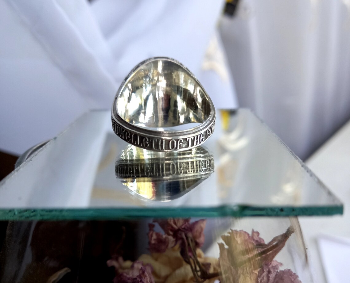 Orthodox Silver Signet holy Trinity Ring Orthodox - Etsy