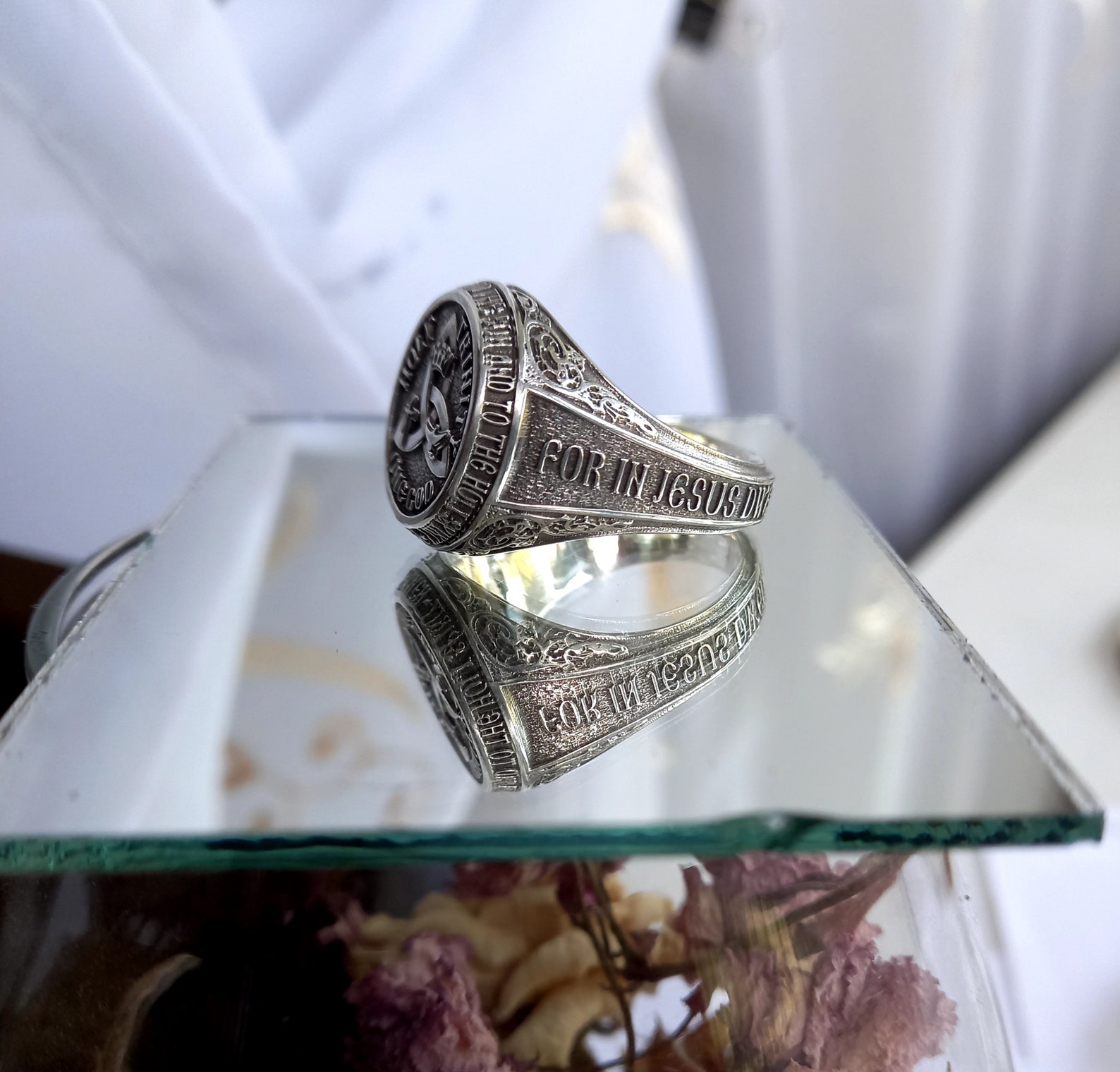 Orthodox Silver Signet holy Trinity Ring Orthodox - Etsy